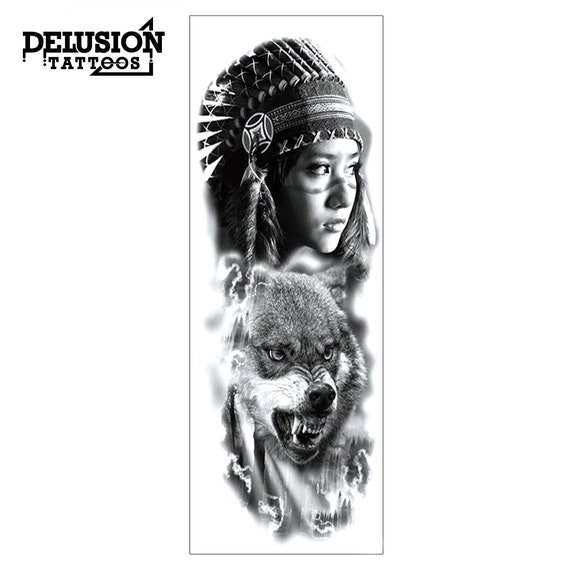 Native Indian Wolf Tattoos Amazing Artist Edik Tattoo @ediktattoo From