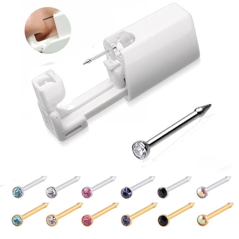 Gold Nose Piercings Kit - Etsy