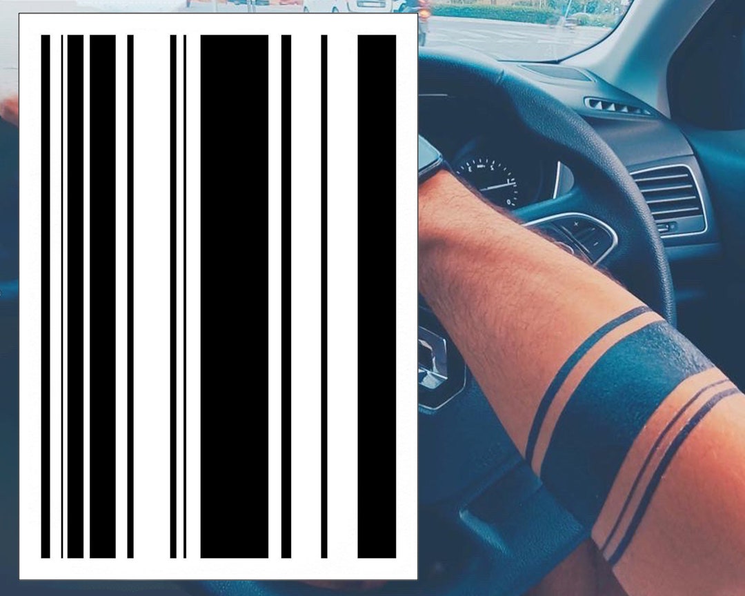 Black Arm Bands Temporary Tattoo Set - Realistic Waterproof Transfer ...