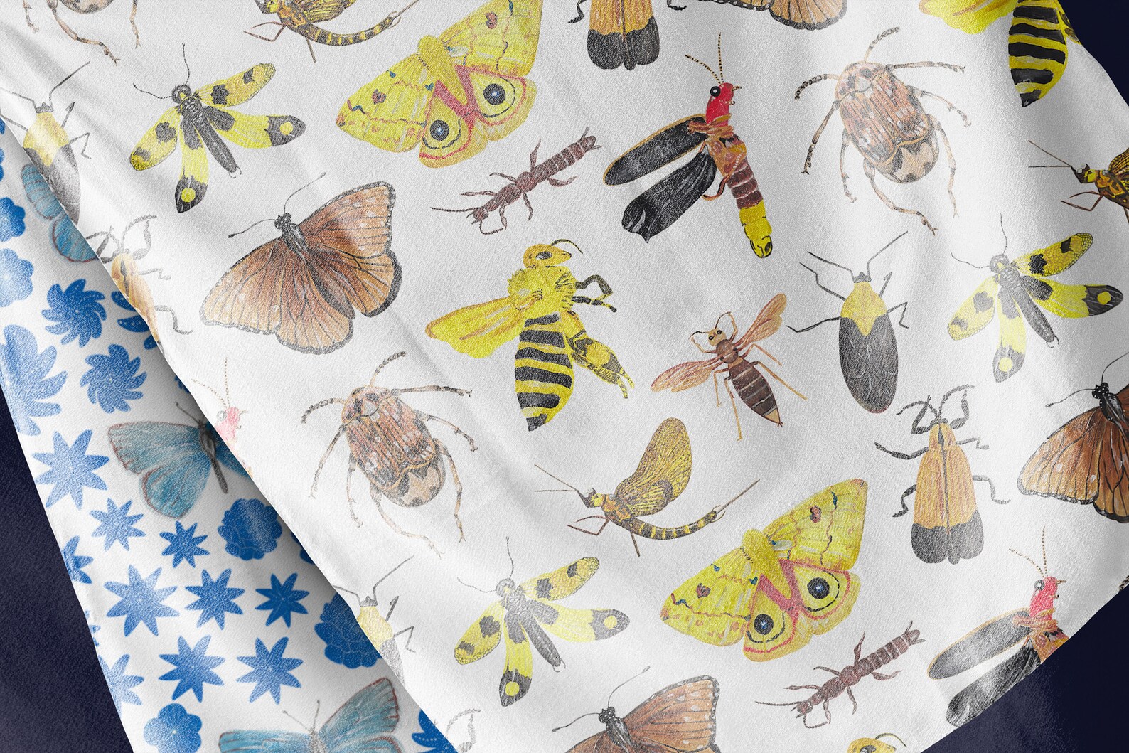 Seamless Digital JPG Papers With Colorful Insects Butterfly Bug Beetle ...