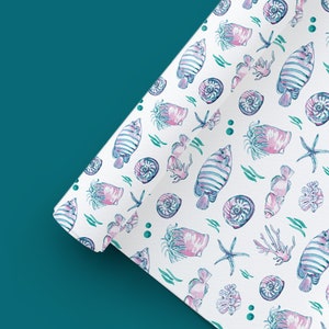 Sea Life Seamless Digital Papers Ocean Creatures Patterns Watercolor ...