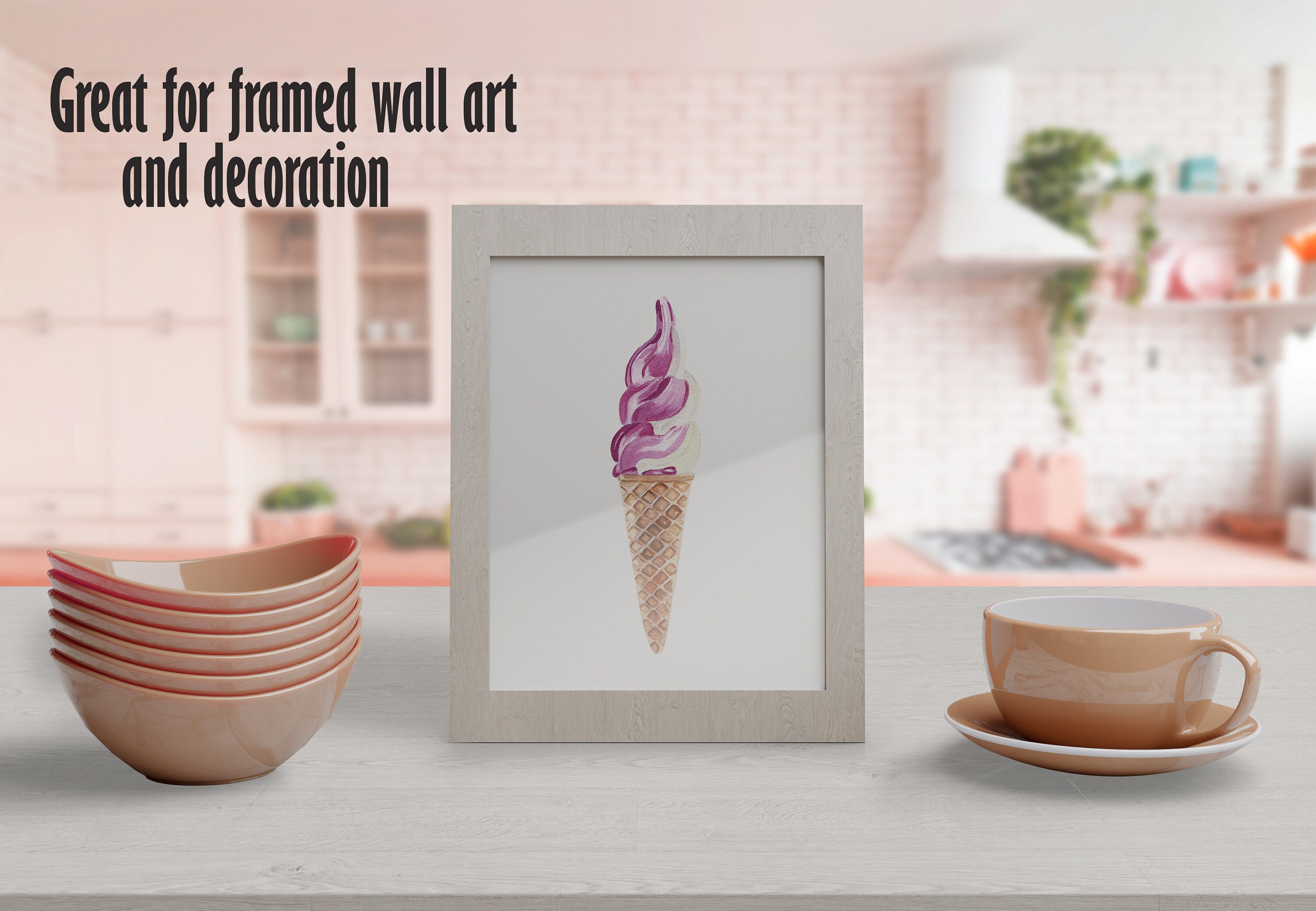 Watercolor Sweets Clipart Food Candy Cakes Bakery Desserts Ice Cream ...