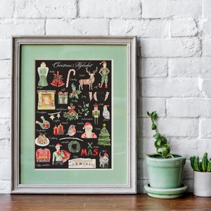 Christmas Alphabet Printable Watercolor Christmas Png Jpg Handpainted ...