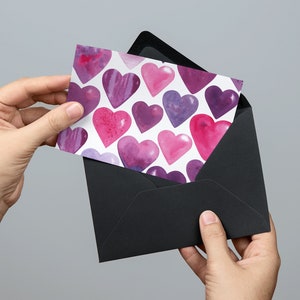 Watercolor Hearts Clipart PNG for Instant Download Pink Purple Hearts ...