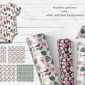 Seamless Patterns Digital Download Printable Jungle Papers With ...