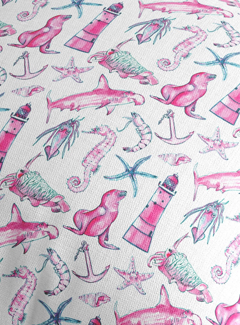 Seamless Patterns With Ocean Animals Watercolor Digital Papers ...