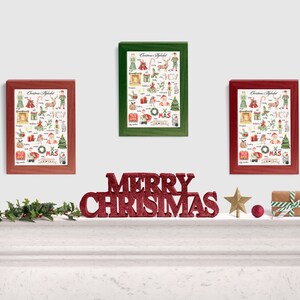 Christmas Alphabet Printable Watercolor Christmas Png Jpg Handpainted ...