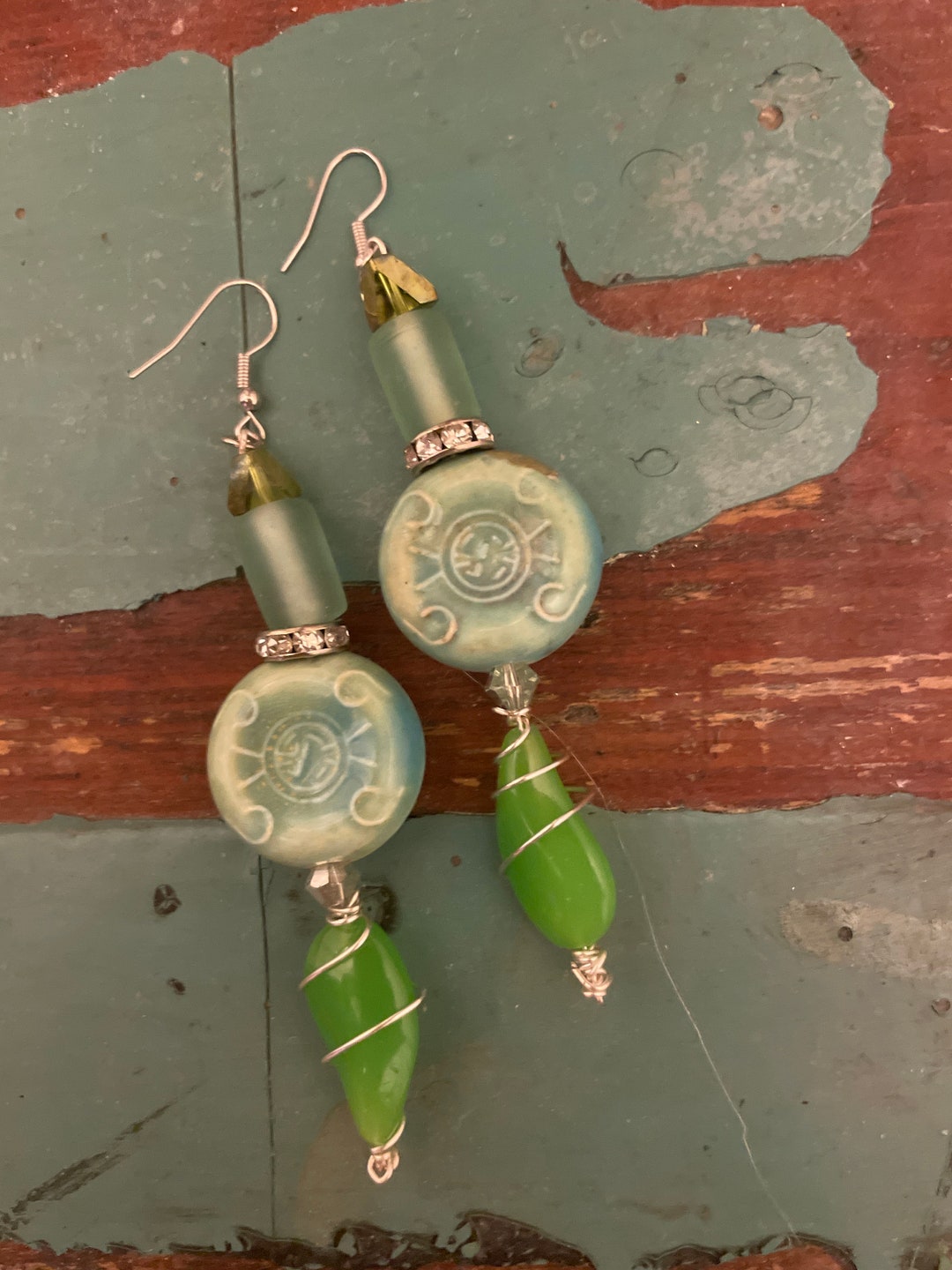 Artsy Earrings Made of Texture and Color. - Etsy