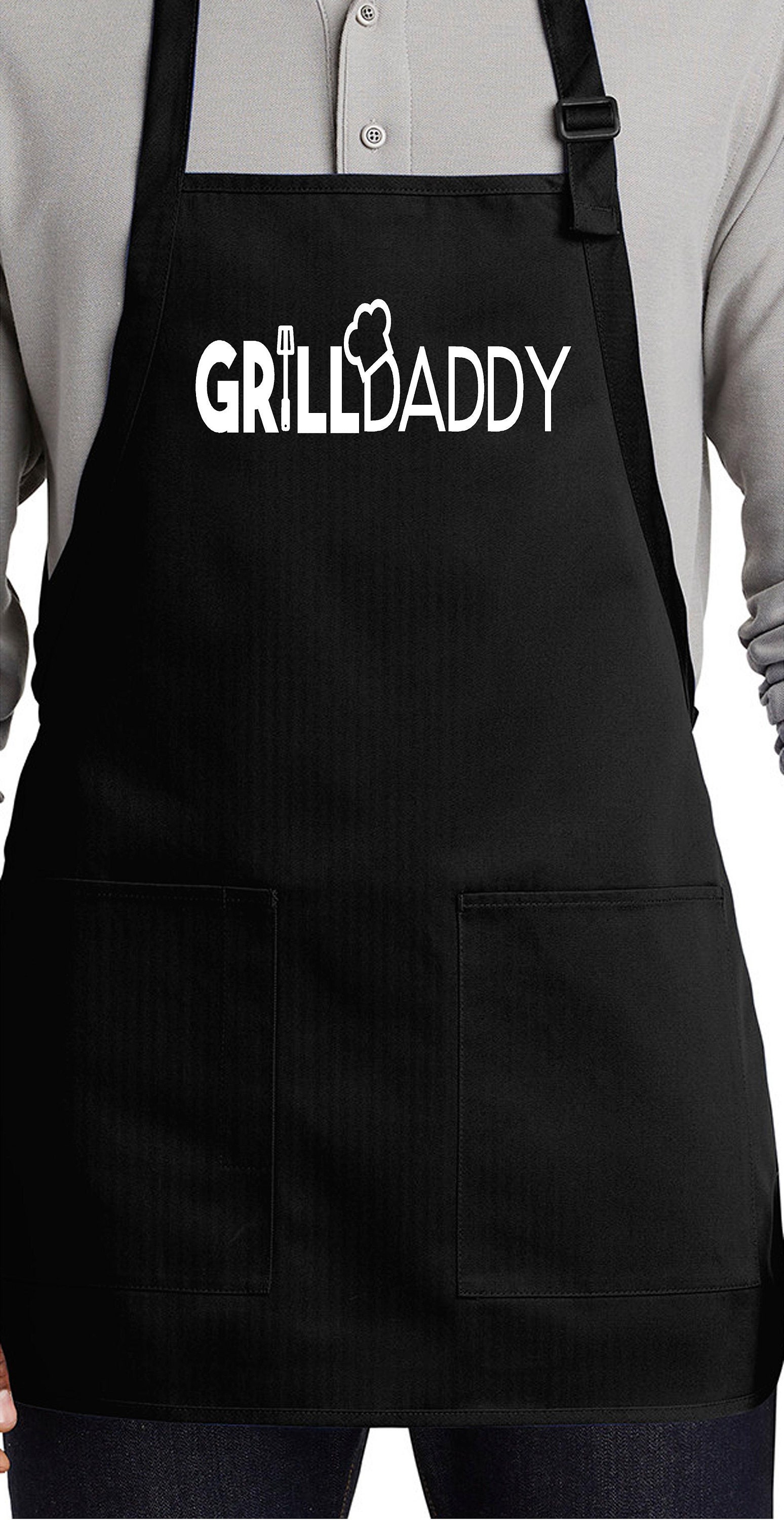 Grill Daddy Apron, Grill Apron, Grill Master, BBQ Apron, Kitchen Apron ...