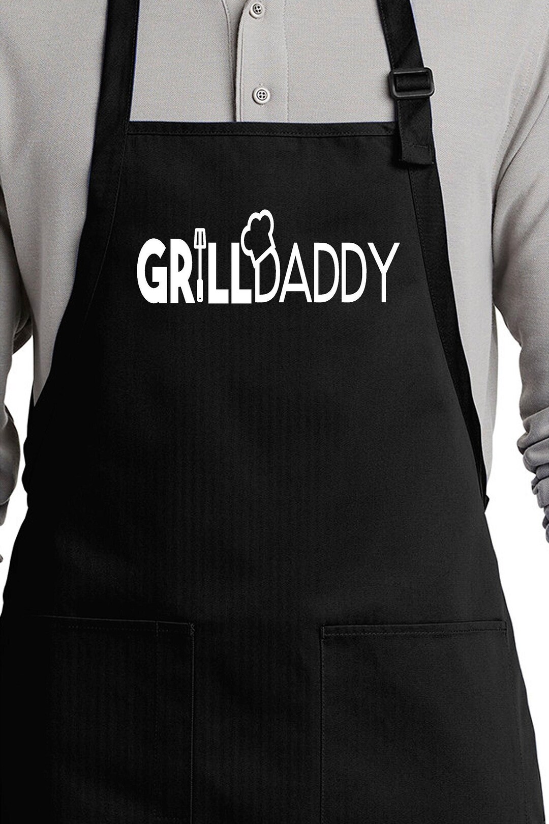 Grill Daddy Apron, Grill Apron, Grill Master, BBQ Apron, Kitchen Apron ...
