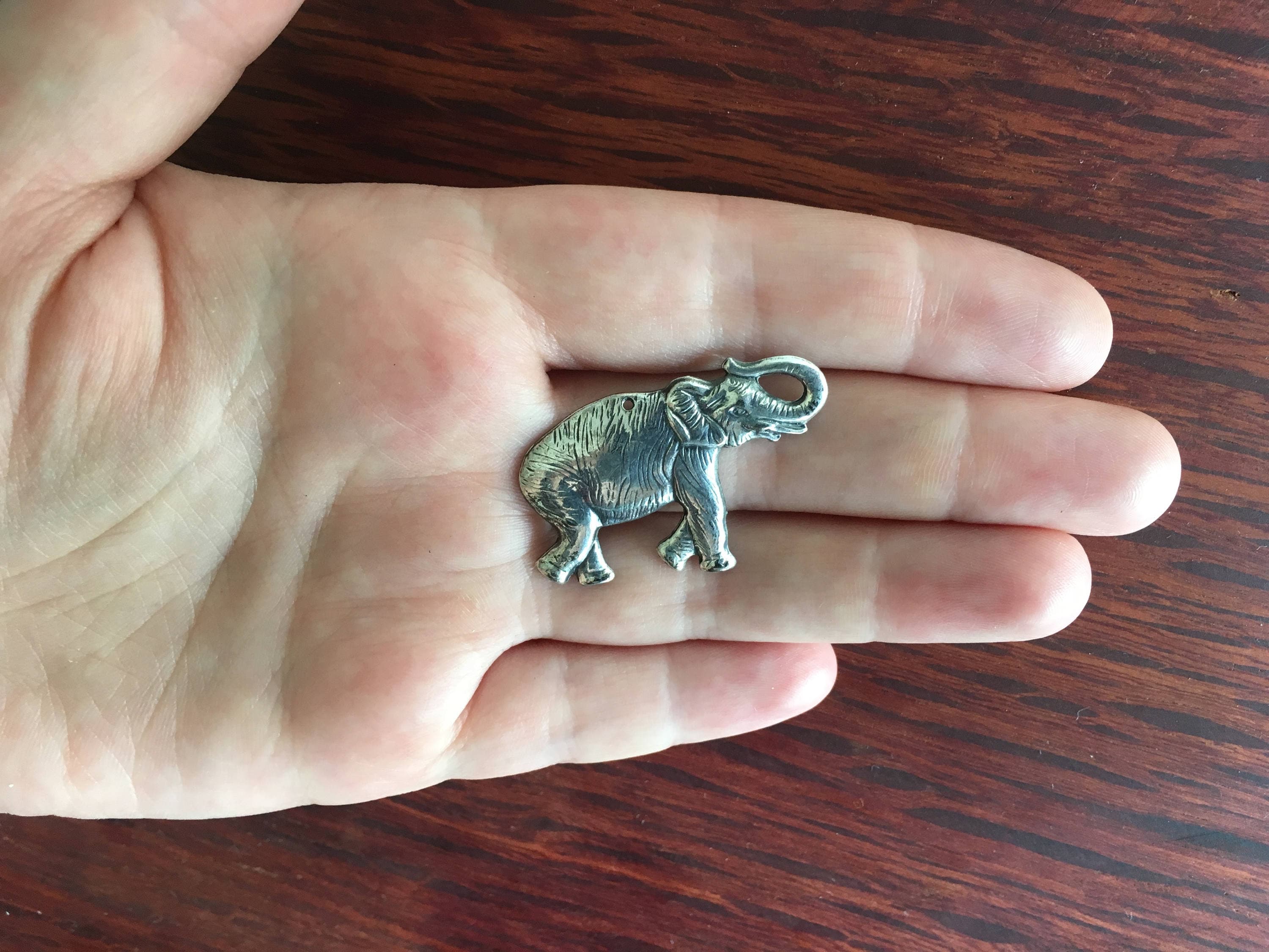 10 Vintage Pewter Elephant Pendants - Etsy Australia