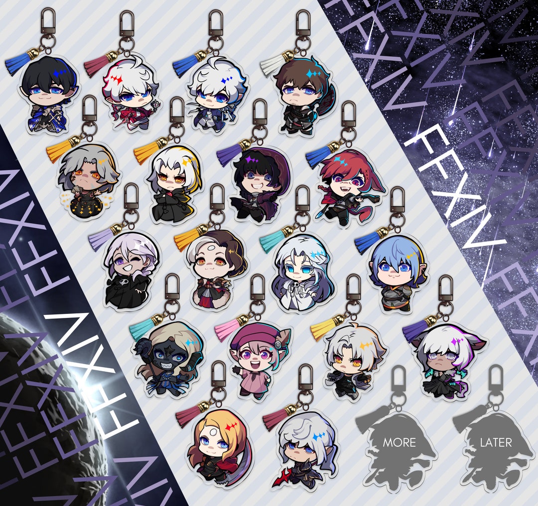 Final Fantasy 14 FFXIV 2.5inch Character Acrylic Keychains: Emet-selch ...