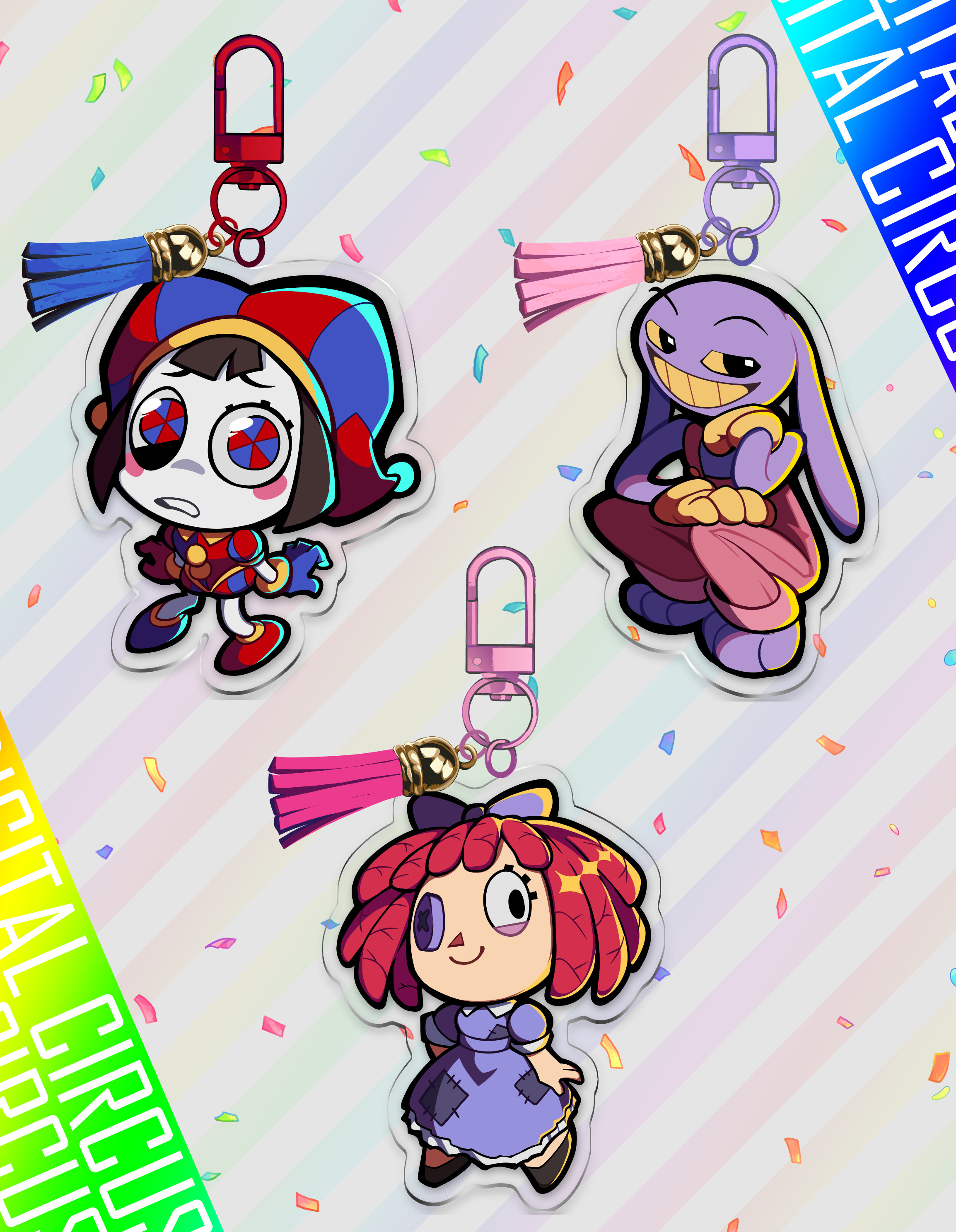 The Amazing Digital Circus Fanmade 2.5inch Keychains: Pomni - Etsy Canada