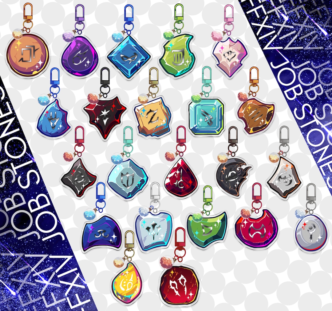 Final Fantasy 14 FFXIV Job Stone Keychain: Pictomancer (NEW), Viper ...