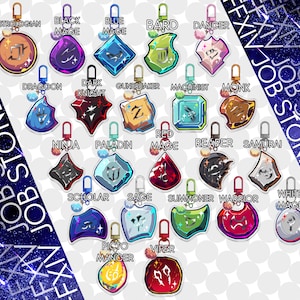 Final Fantasy 14 FFXIV Job Stone Keychain: Pictomancer (NEW), Viper ...