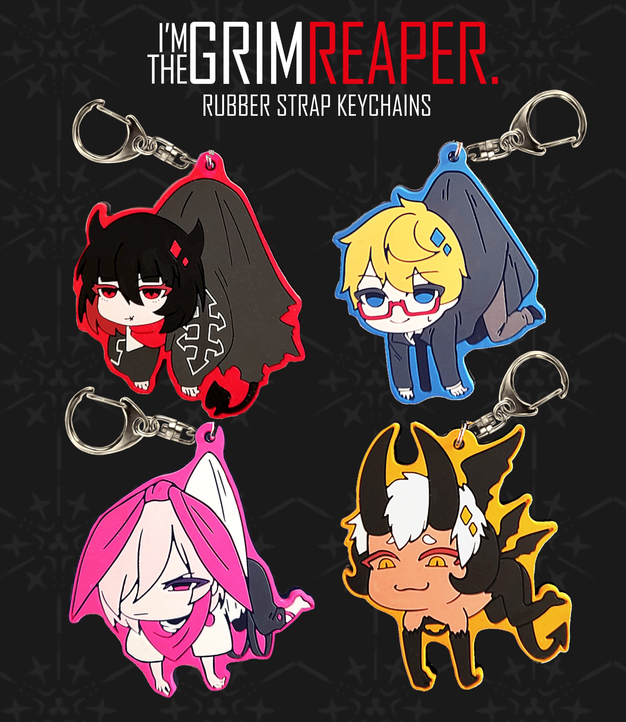 I'm the Grim Reaper PVC Rubber Strap Keychains - Etsy Australia
