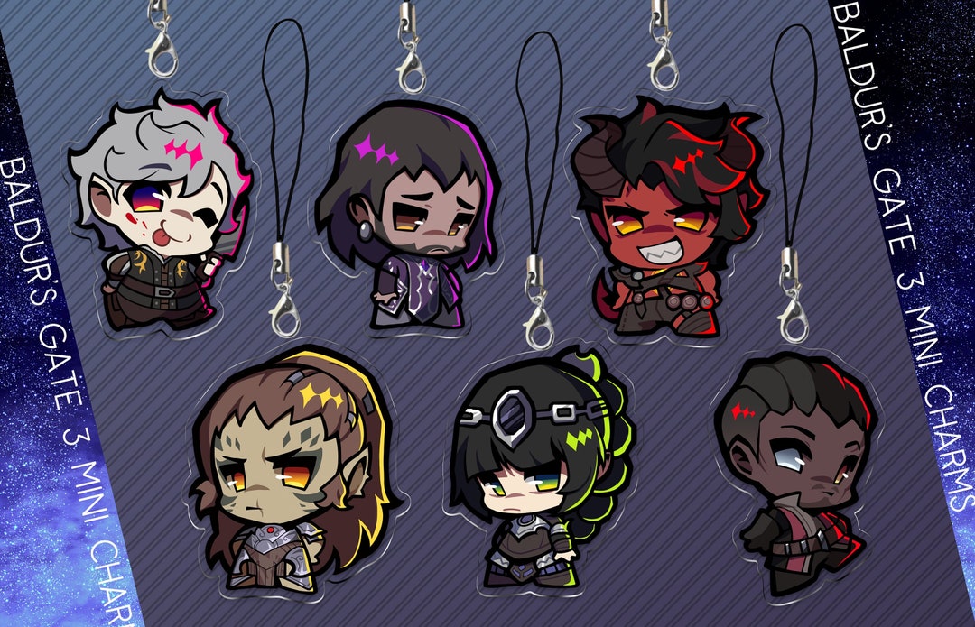 MINI 1.5in Baldur's Gate 3 Acrylic Charms - Astarion, Gale, Karlach ...