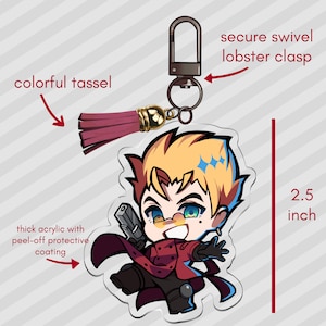 Trigun 1998 + Trigun Stampede Fanmade 2.5in Keychains: Vash, Wolfwood ...