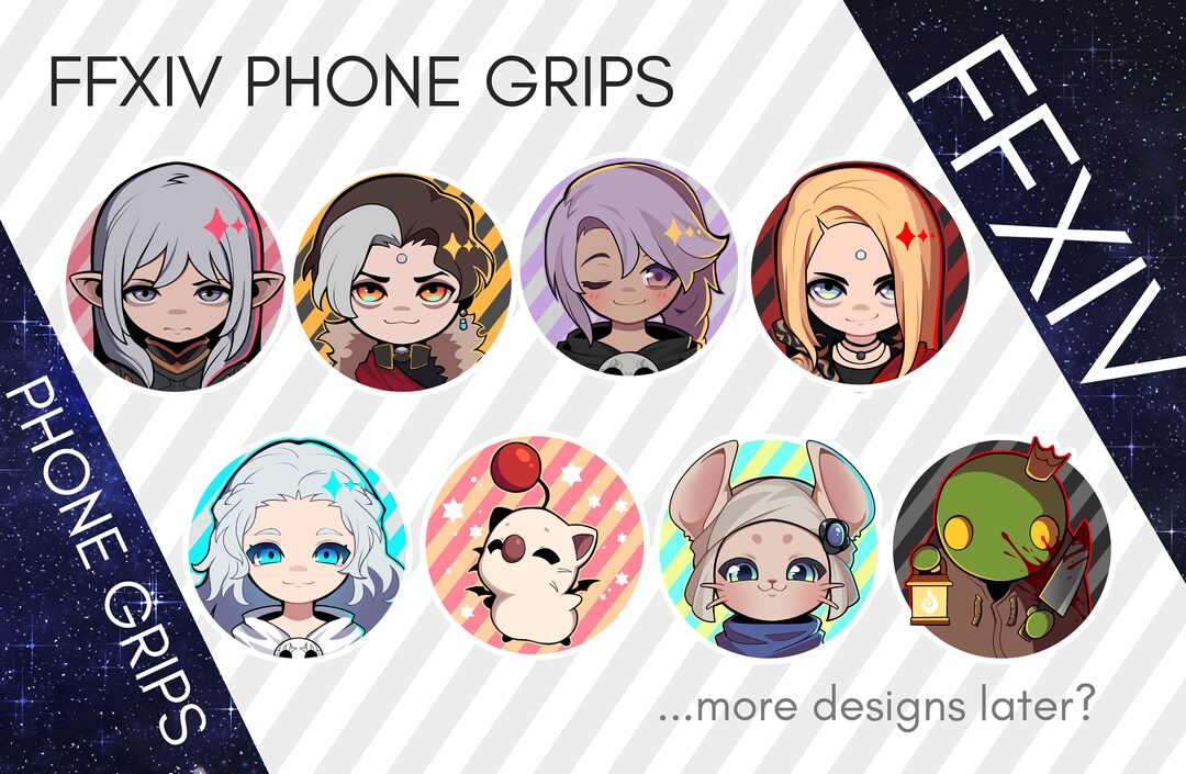 FFXIV Final Fantasy 14 2.5inch Acrylic Phone Grips/stands: Emet Selch ...