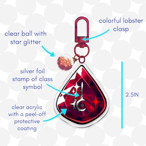 Final Fantasy 14 FFXIV Job Stone Keychain: Pictomancer (NEW), Viper ...