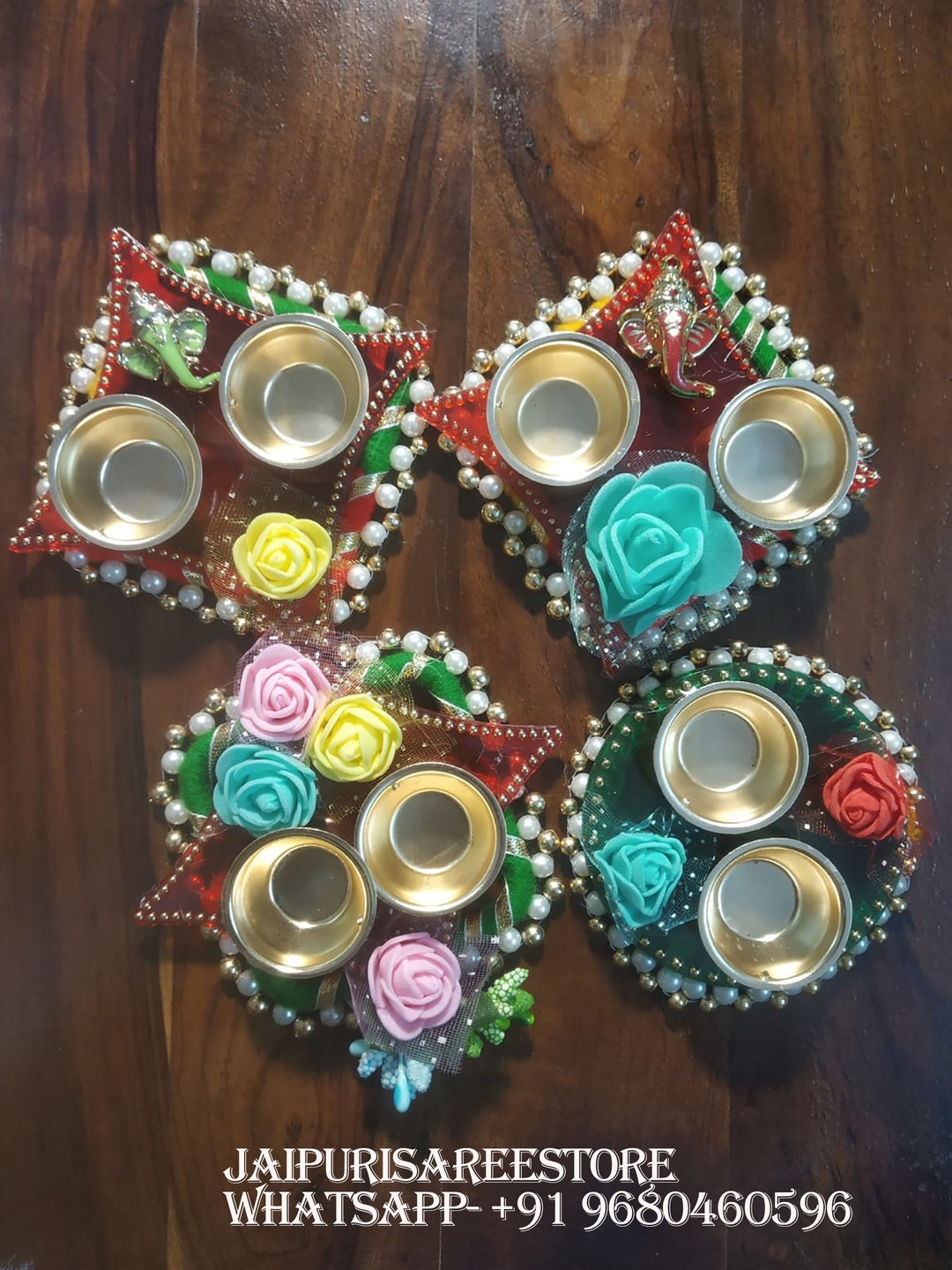 Set of 25 Haldi Kumkum Plates Holder for Return Gifts Housewarming ...