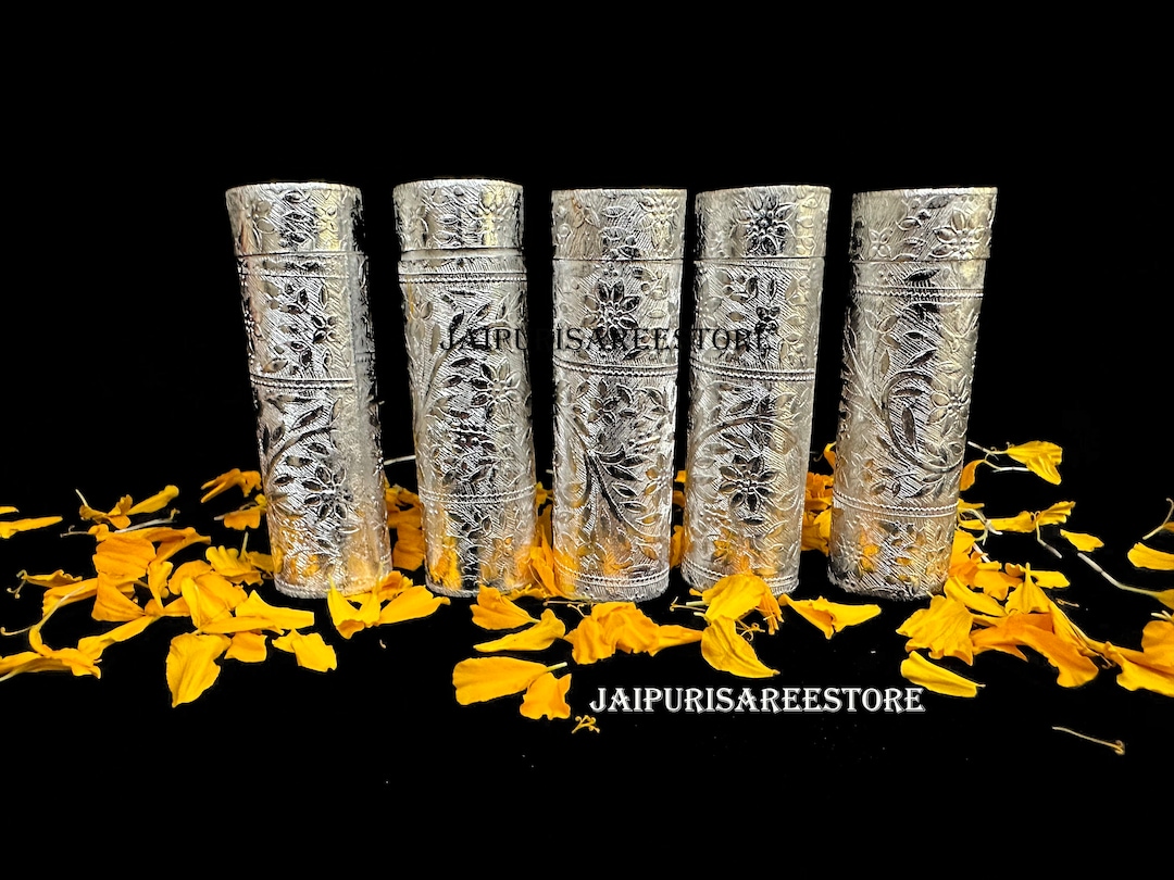 German Silver Indian Handmade 3 Inch Mint Box Supari Dibbi Wedding ...