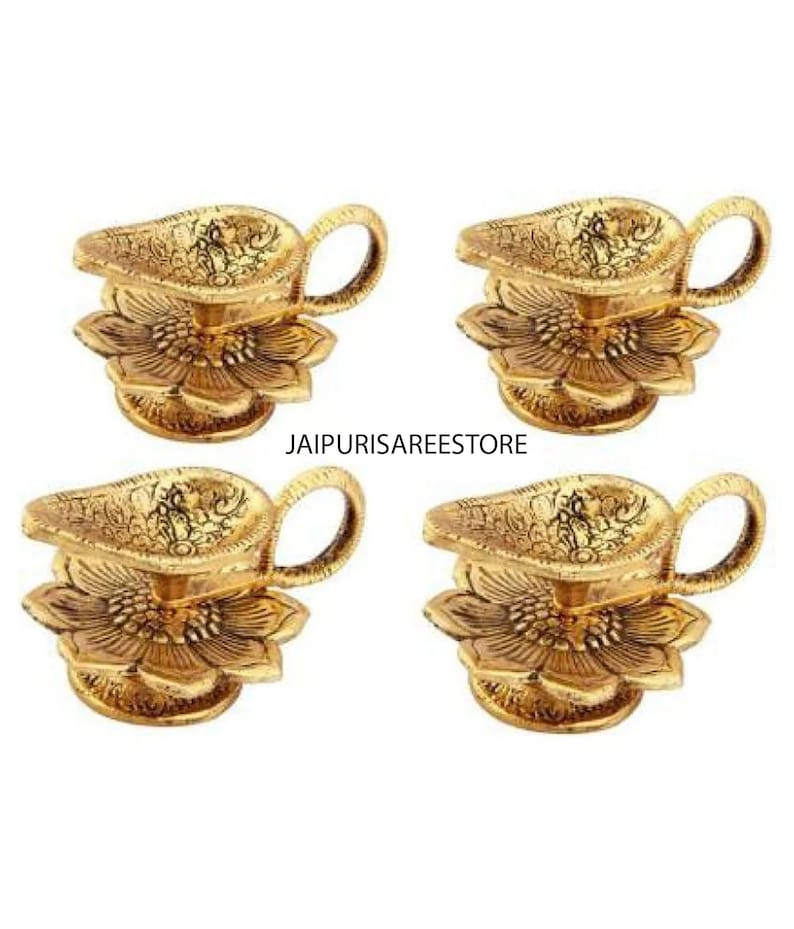 1-200 Pcs Lotus Brass Finish Diya Indian Handcrafted Brass - Etsy