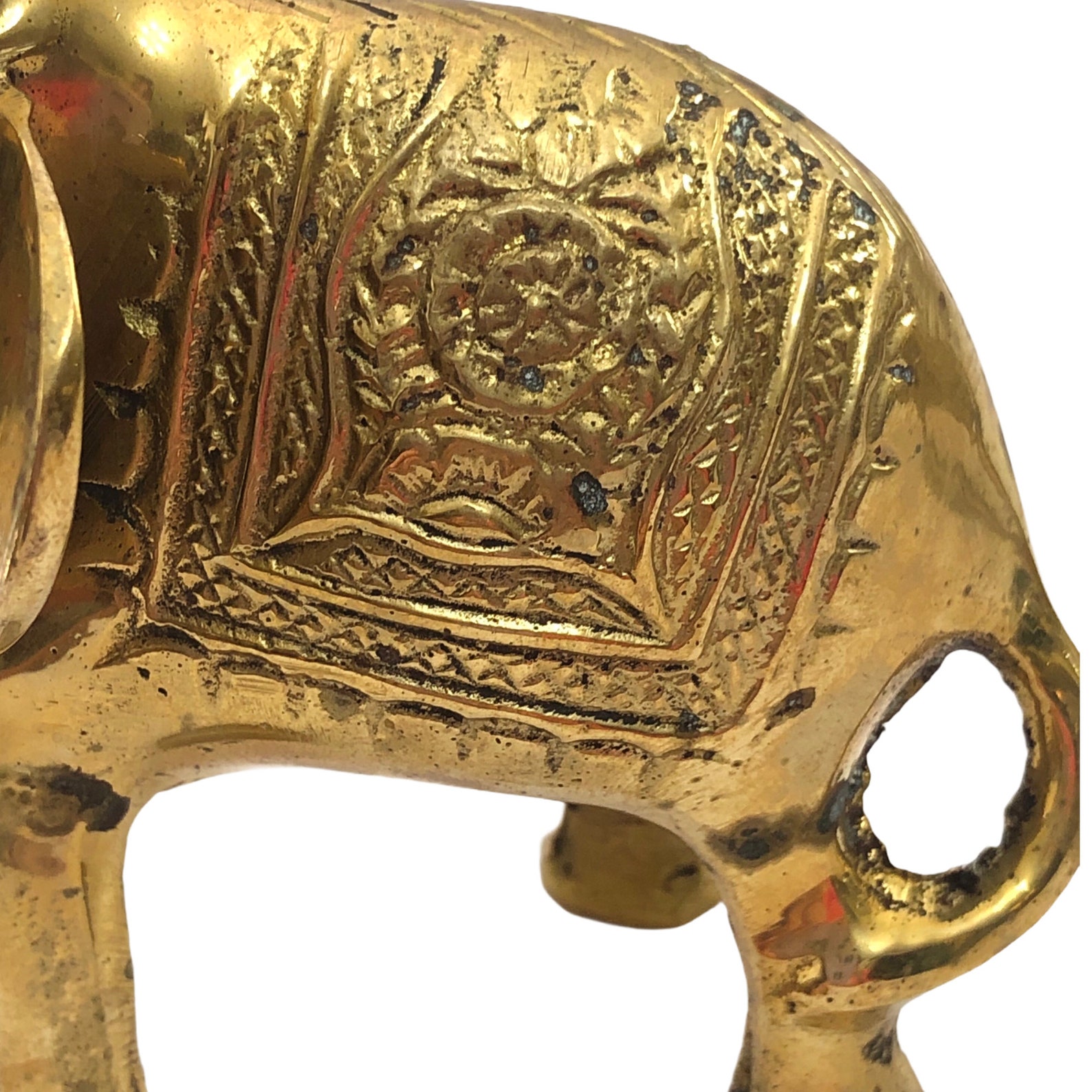 Set of 2 Brass Elephants Vintage Indian Brass Home Decor Boho - Etsy