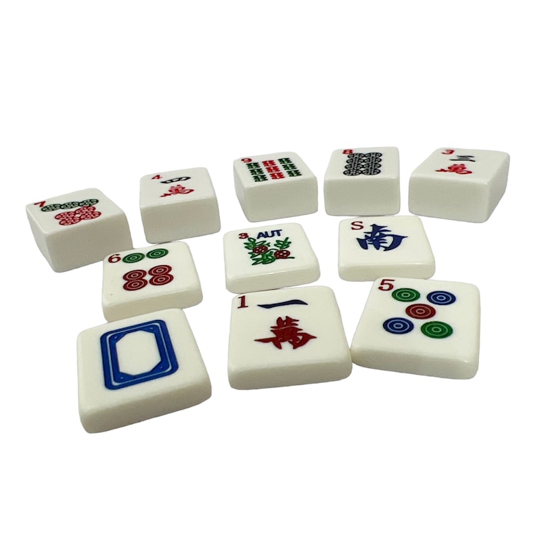Vintage Asian Mahjong Game Tiles Repurposed NMJL Mahjongg Chinese ...