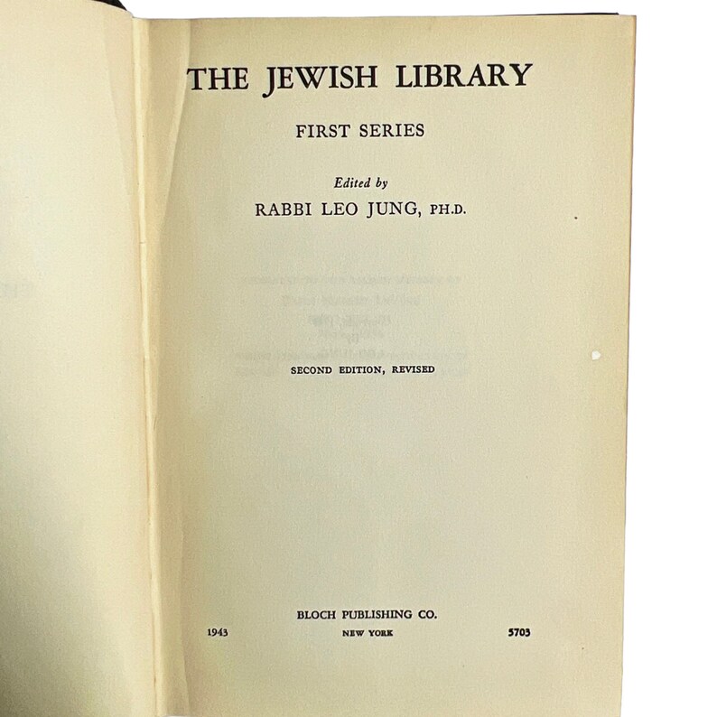 Vintage 1943 the Jewish Library First Series - Etsy