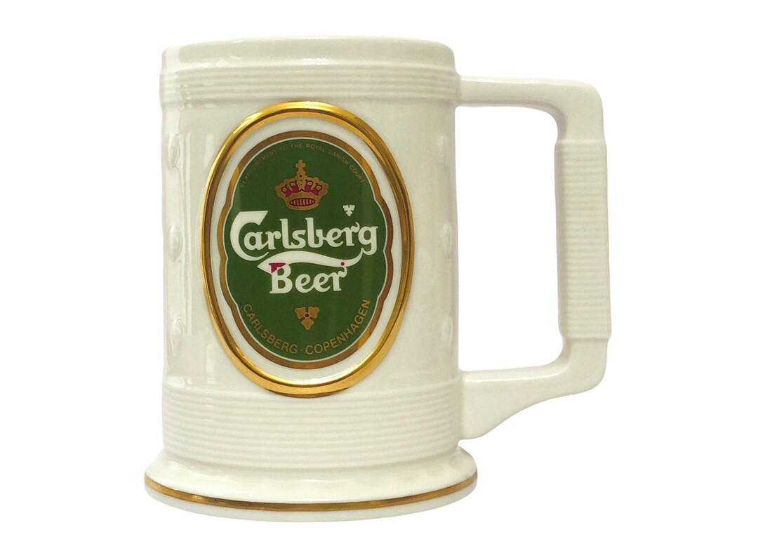 1988 Ceramic CARLSBERG Beer 32 Oz Tankard Franklin Mint World's ...
