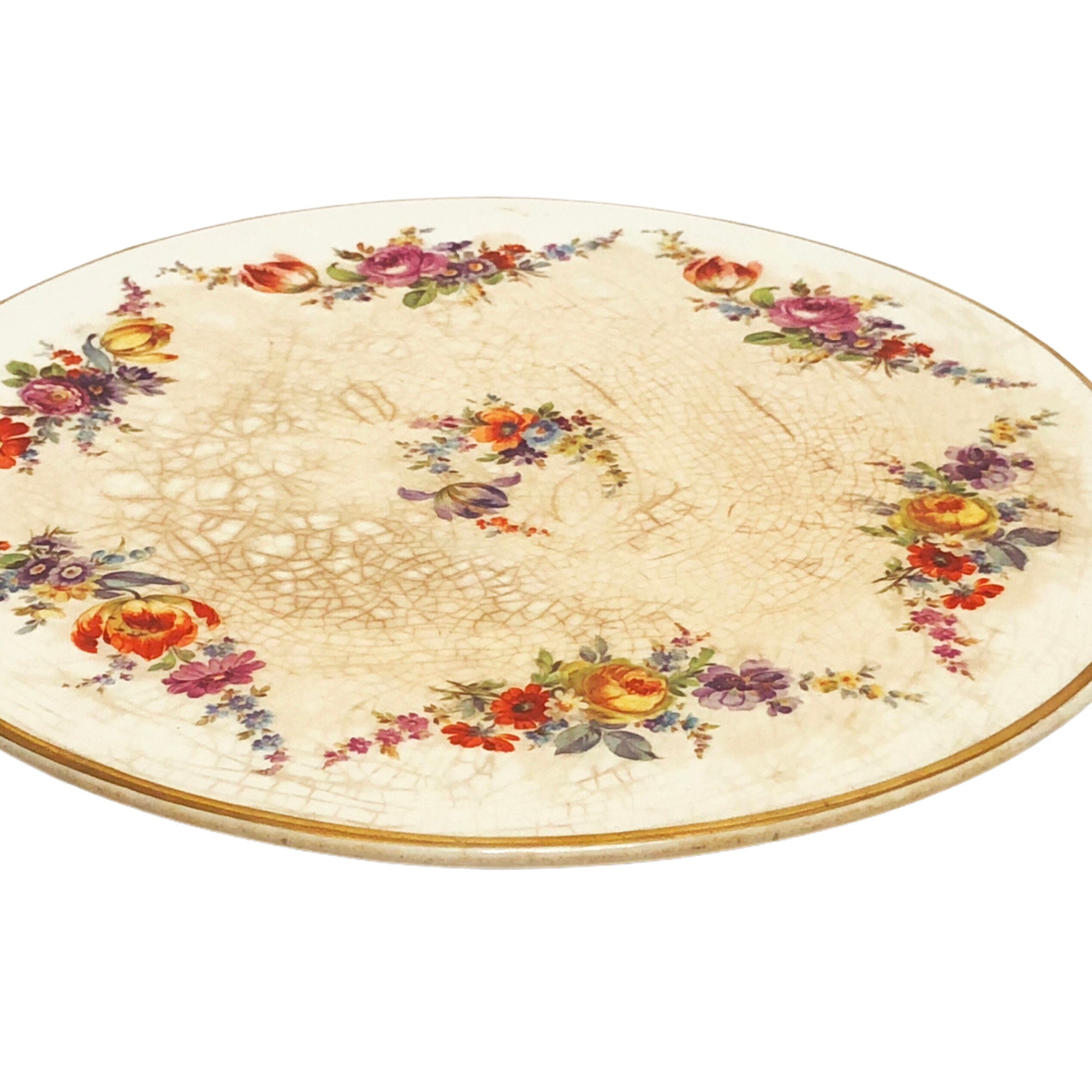 1930s Vintage ROESLER RODACH China Serving Platter Floral Design German ...