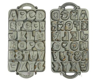 Cast Iron Alphabet Pan - Etsy
