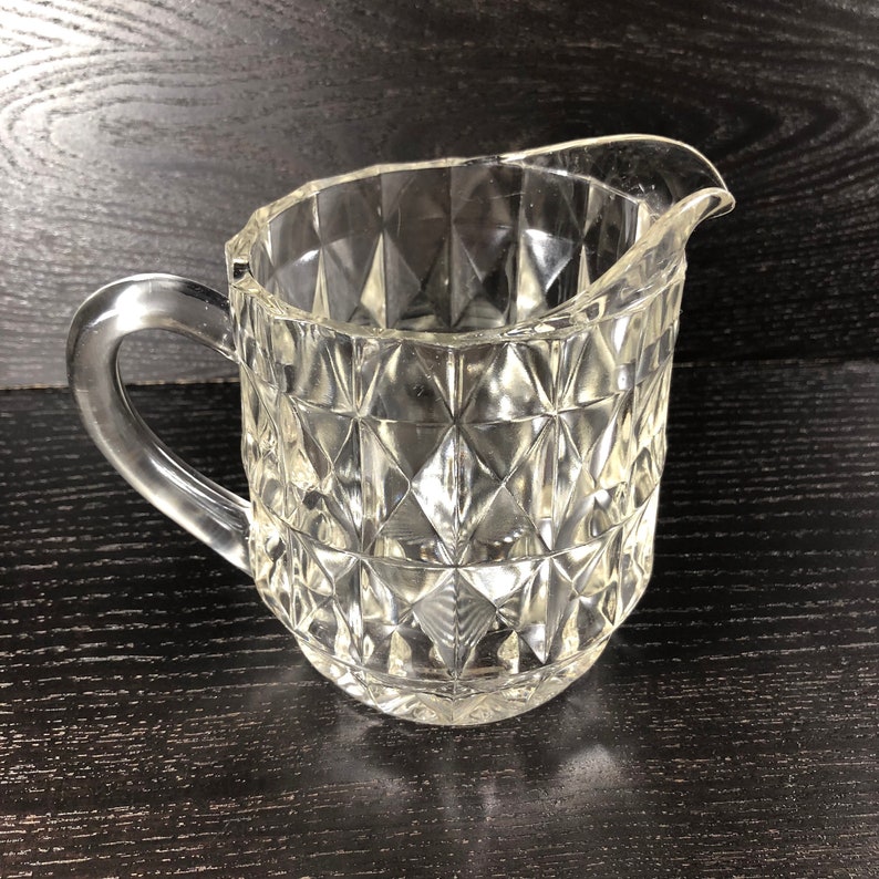 1930s Jeanette Glass 16 Oz Pitcher Windsor Diamond Farmhouse - Etsy New ...
