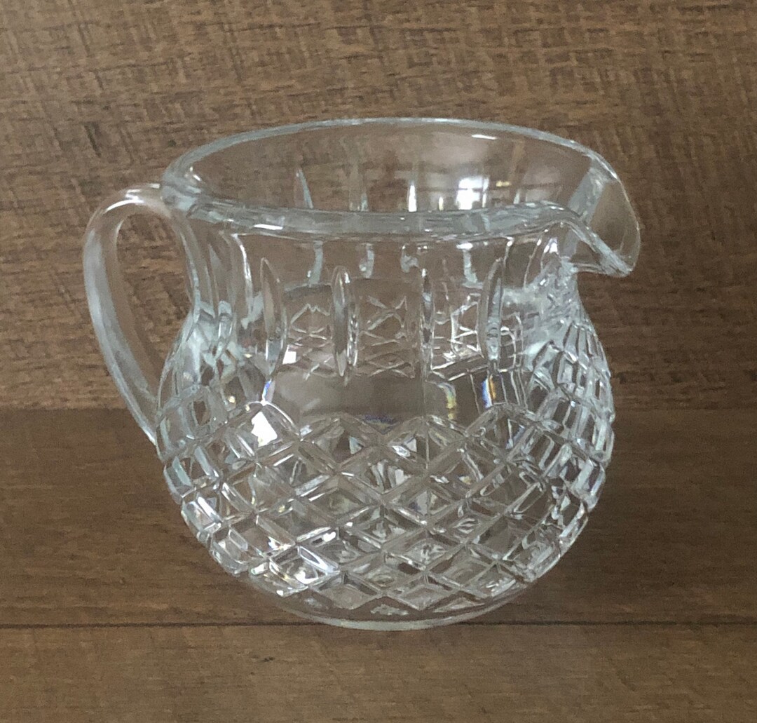 Cut Lead Crystal Vintage Heavyweight Pitcher Holiday Serveware French ...