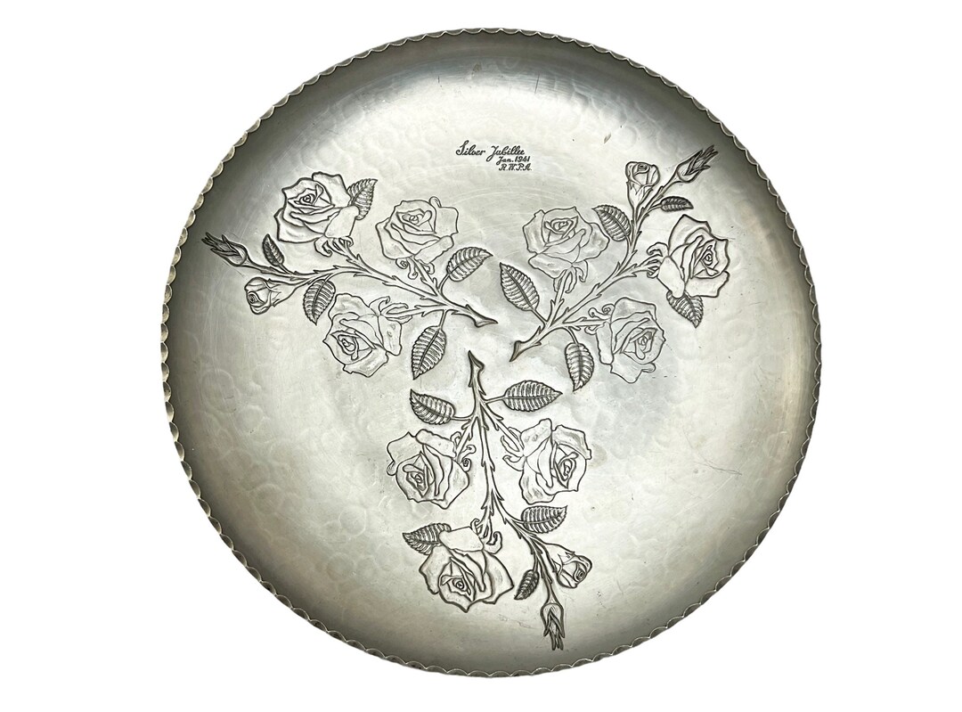 1941 Vintage "rwpa Silver Jubilee" Wrought Farberware 14" Round ...