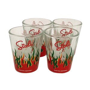 Vintage STOLI Red & Green 2 1/4 Shot Glasses Stolichnaya - Etsy