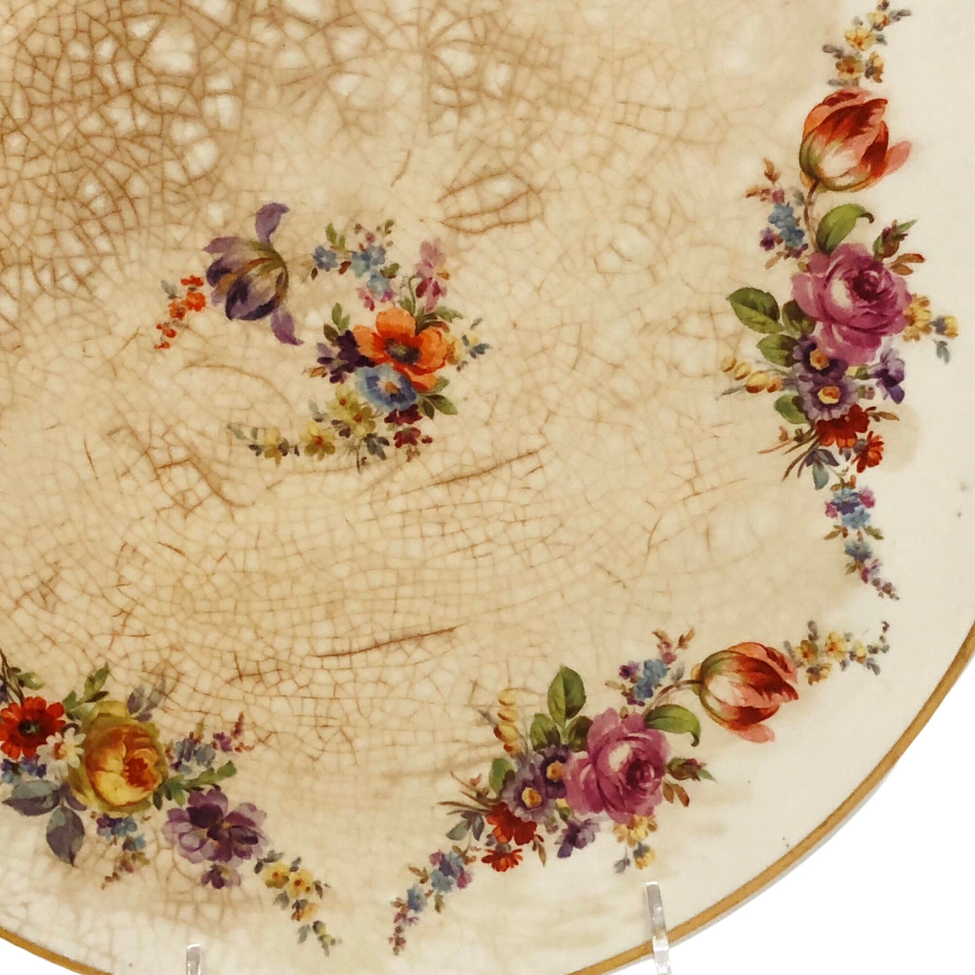 1930s Vintage ROESLER RODACH China Serving Platter Floral Design German ...