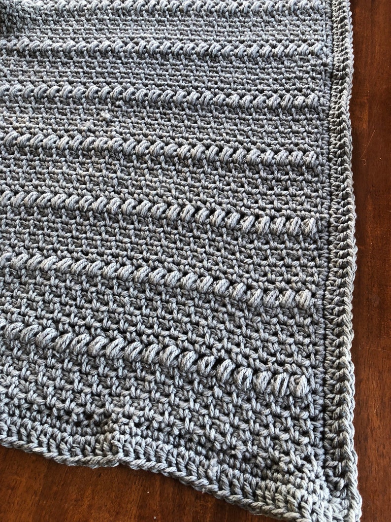 Crochet Baby Blanket Dark Grey - Etsy