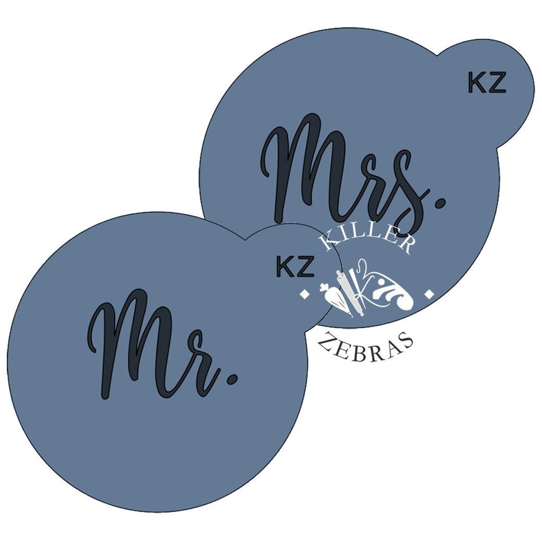 Mr & Mrs Mini 2 Stencil Set 2 Pc - Etsy