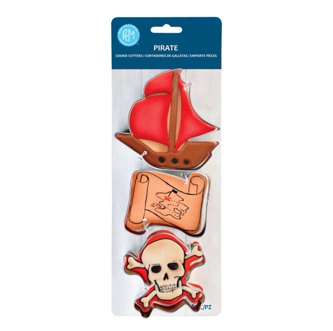 Pirate Cookie Cutter Set 3 Pc - Etsy