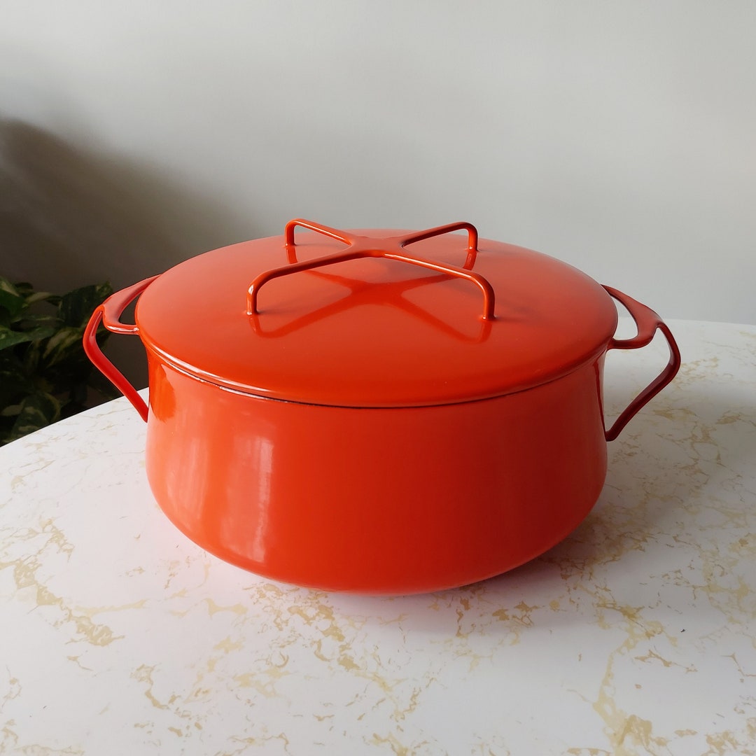 Vintage MCM Dansk Denmark Kobenstyle Four Ducks Red Enamelware 4 Qt ...