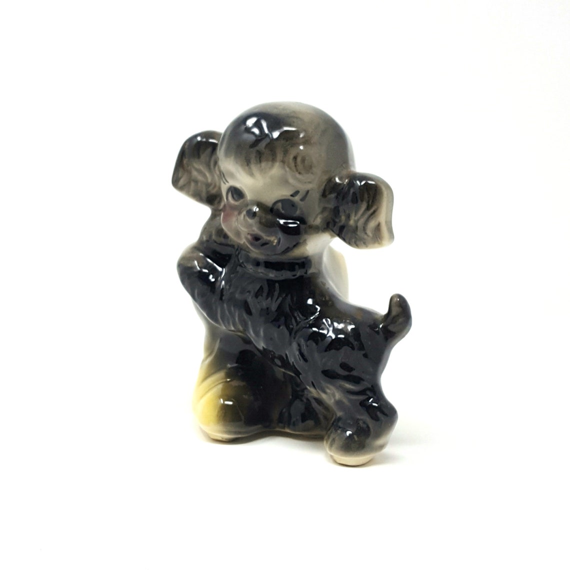 Vintage American Bisque Puppy Dog on Yellow Boots Planter - Etsy