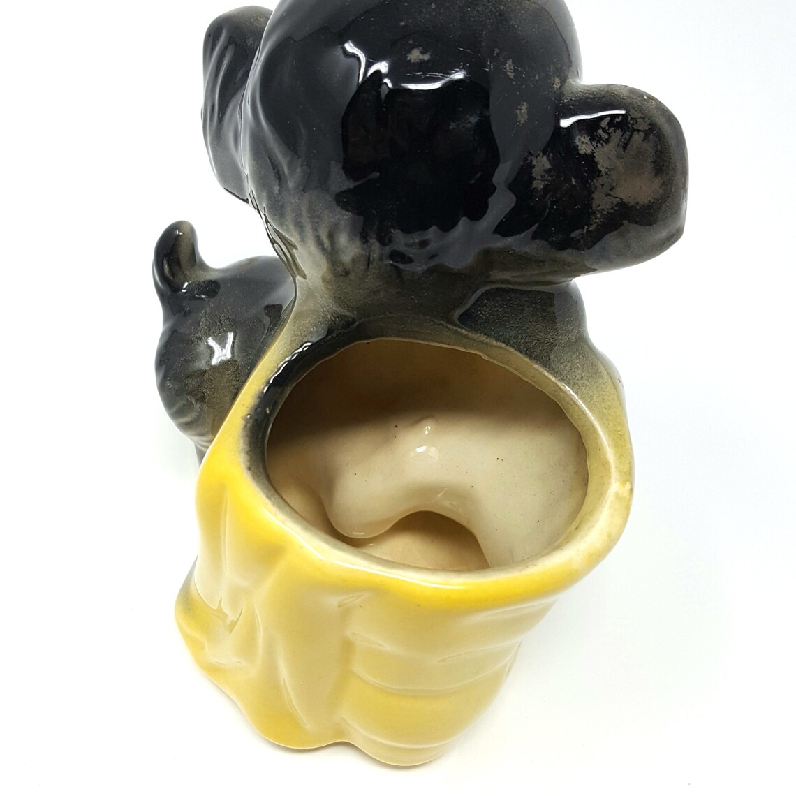Vintage American Bisque Puppy Dog on Yellow Boots Planter - Etsy