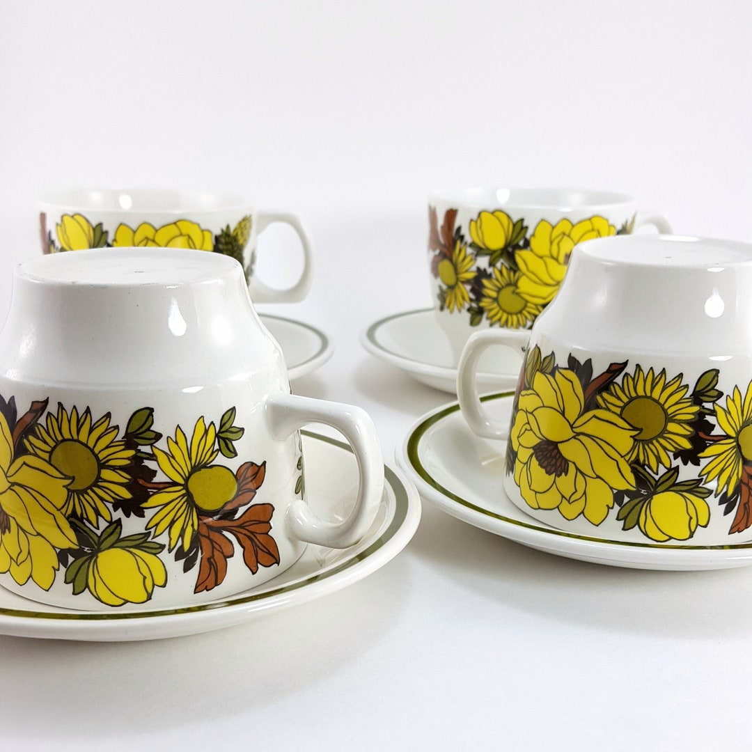 Vintage Retro Mod Floral Mayflower Pattern Grindley China Ironstone ...