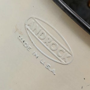 Vintage Mid Century Androck USA Metal Flour Sugar Sifter Blue and ...