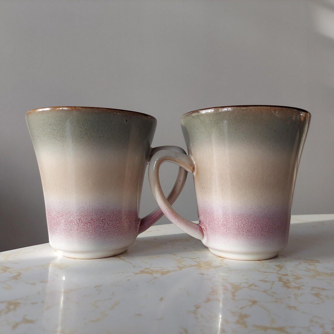 Sango Arcadia Coffee Mugs: Retro 70s Stoneware Set of 2 - Etsy
