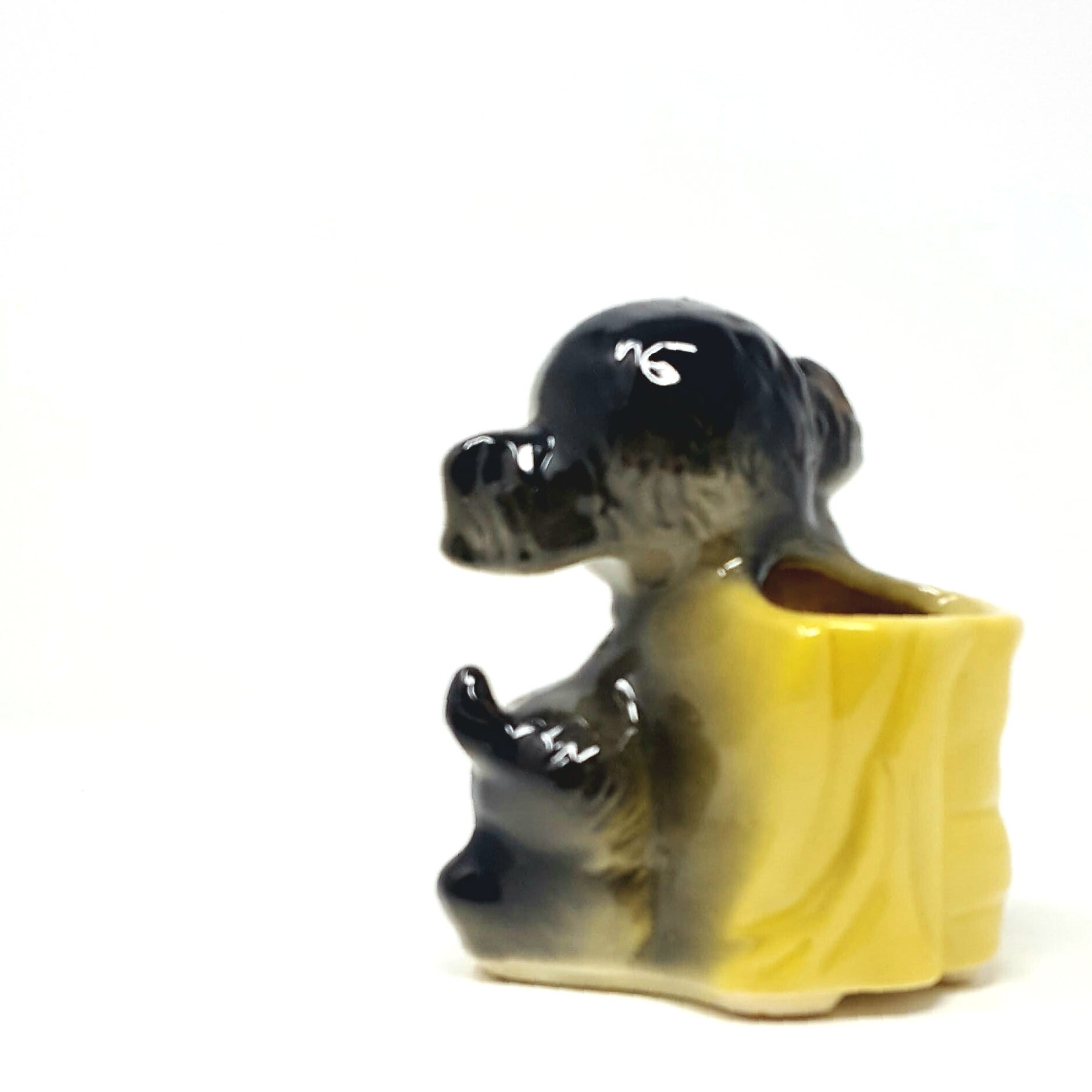 Vintage American Bisque Puppy Dog on Yellow Boots Planter - Etsy