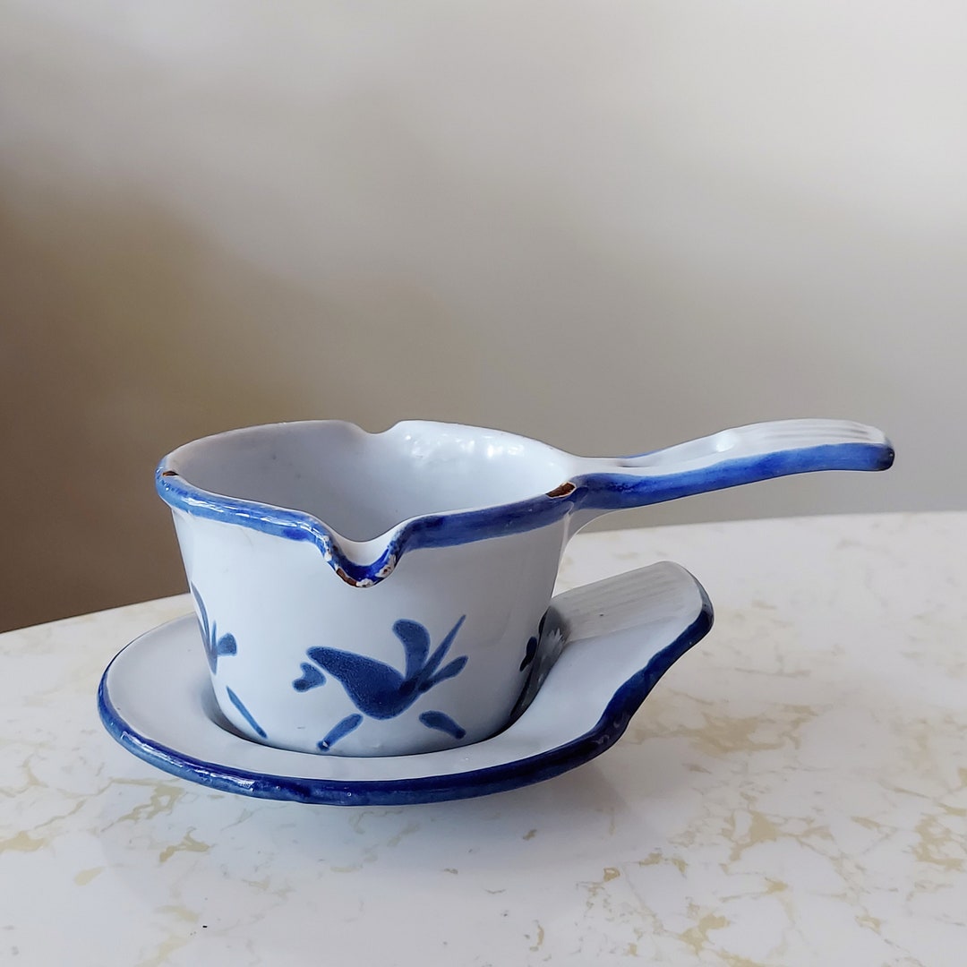 Vintage Smorpanna Husqvarna Bluebird Butter Warmer on Trivet: Swedish ...