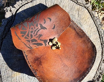 Handmade Leather Raven Wing Belt Pouch for Faire or Festival - Etsy